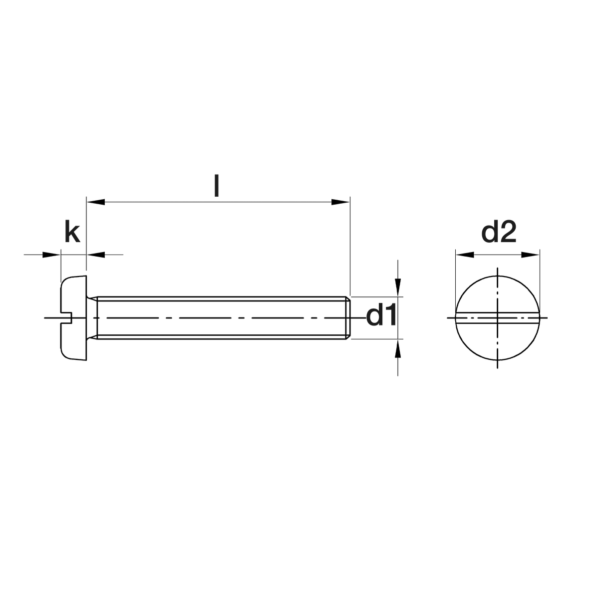 Flachkopfschraube / Pan Head mit Schlitz DIN 85 A | online kaufen | HANS KOHLER AG
