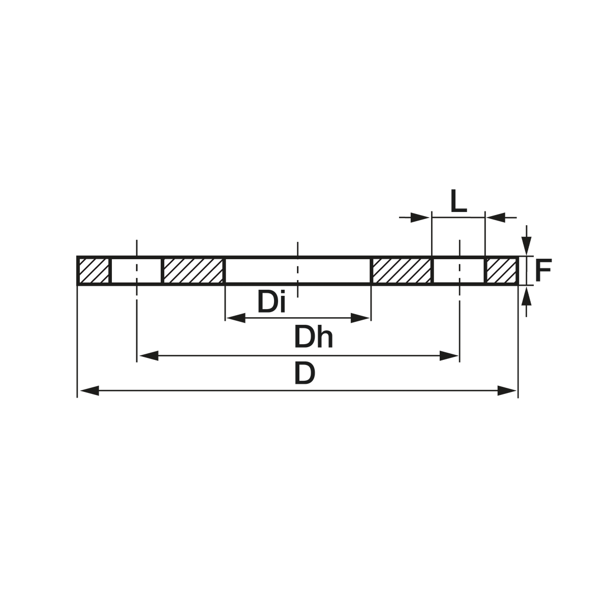 Bride plate à 2/3 d'épaisseur, percée selon PN 10 | achat en ligne ...