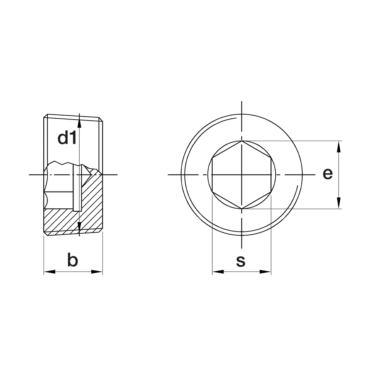 Verschluss-Schraube mit Innensechskant, kegeliges metrisches Feingewinde DIN 906 MF | online ...