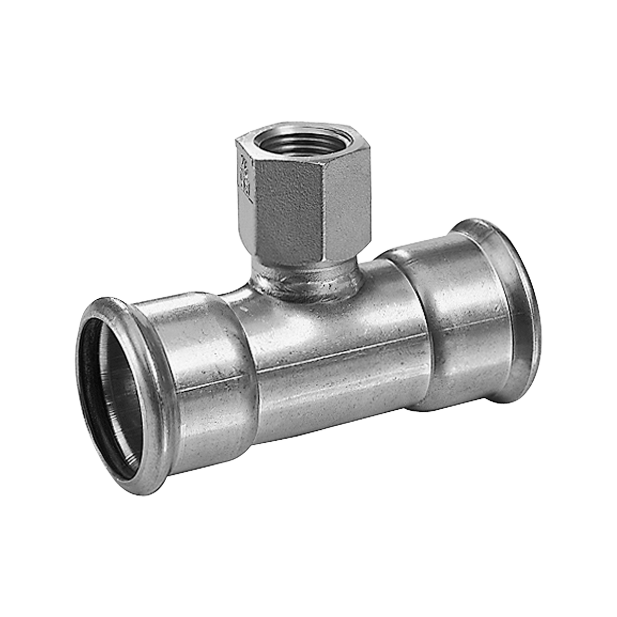 T-Stück mit Abgang Innengewinde, steelPRES®, verzinkt | online kaufen ...