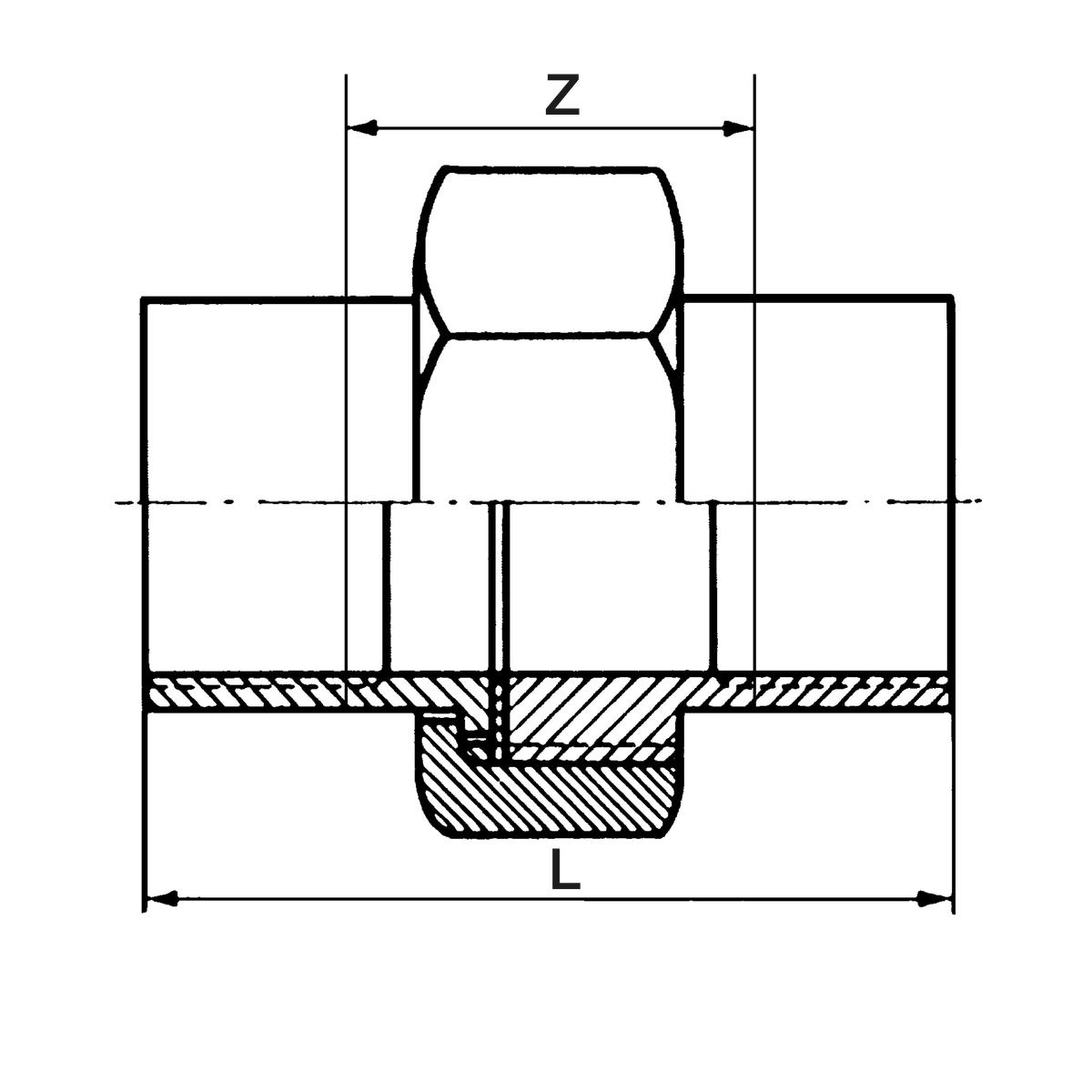 Raccord traditionnel, surface d'étanchéité plane, filetage femelle ...
