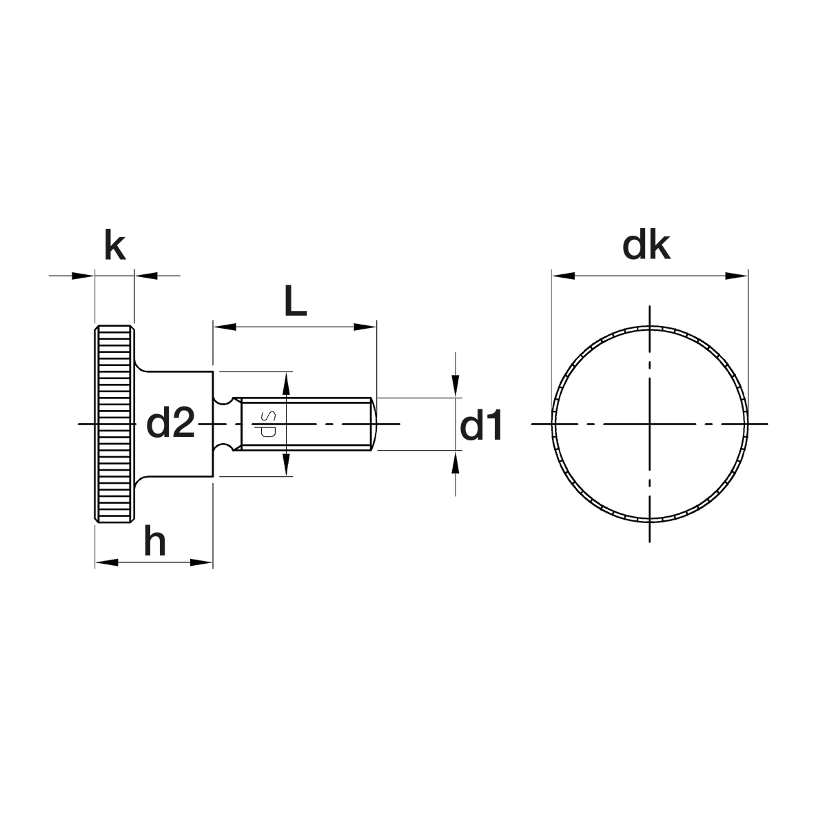 Rändelschraube hohe Form DIN 464 | online kaufen | HANS KOHLER AG