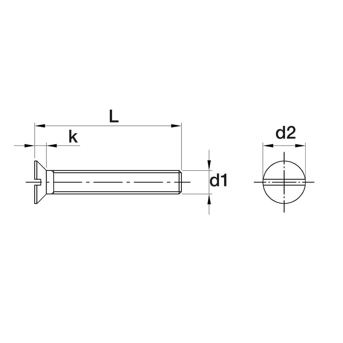 Senkschraube mit Schlitz DIN 963 A | online kaufen | HANS KOHLER AG