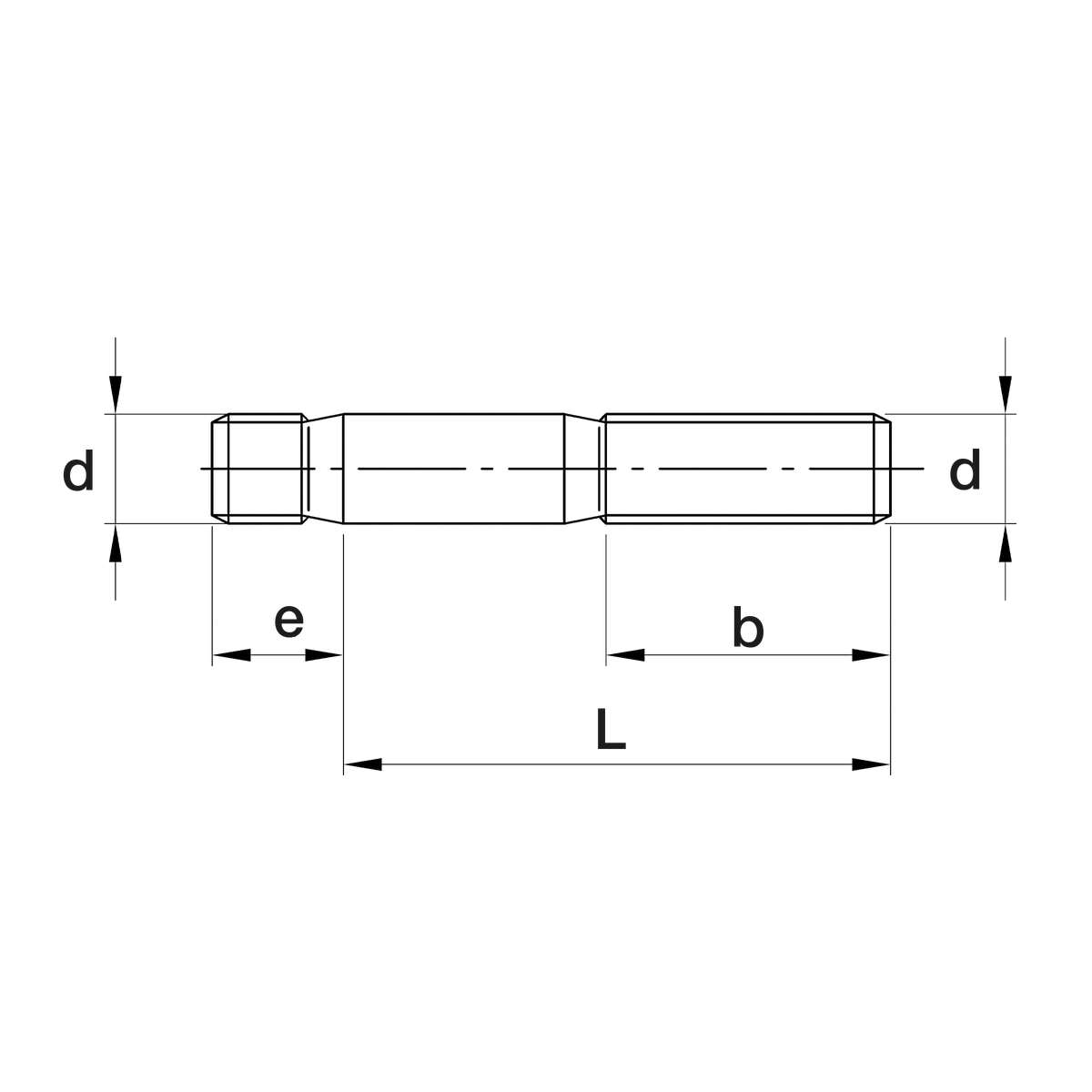 Stiftschraube Einschraubende 1,25 d DIN 939 | online kaufen | HANS KOHLER AG