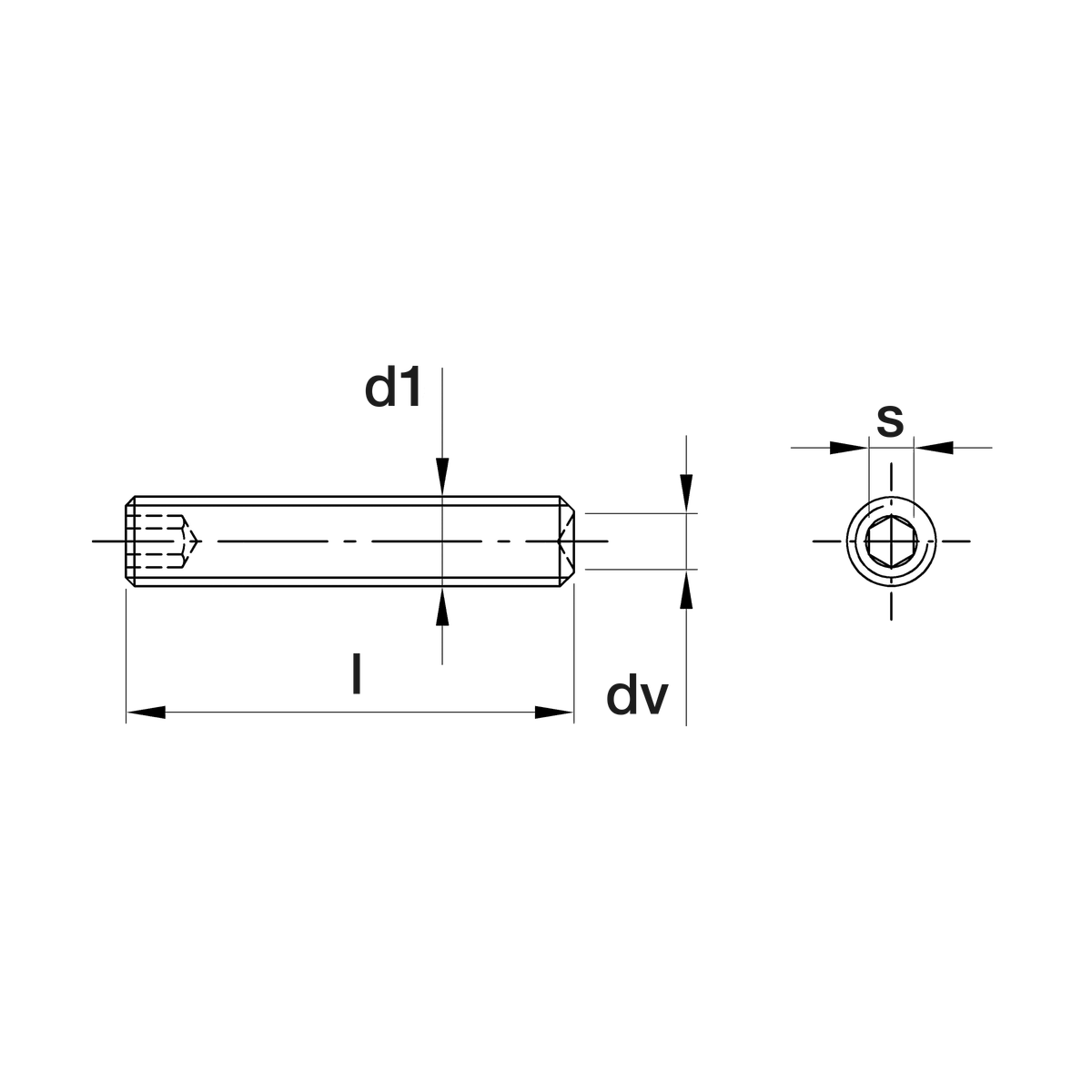 Gewindestift mit Innensechskant und Ringschneide ISO 4029 vormals (DIN 916) | online kaufen ...