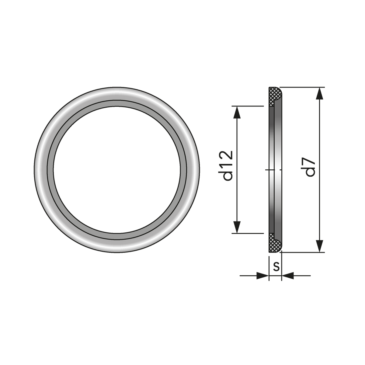 Dichtring G, mit Bund EPDM | online kaufen | HANS KOHLER AG